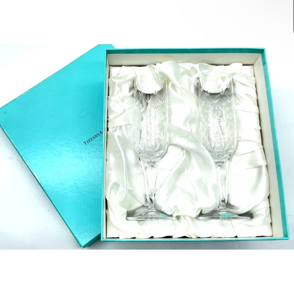 Tiffany & Co. | Dining | Tiffany Co Crystal Flutes In Iconic Blue Box ...
